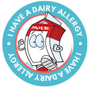 Dairy Allergy Stickers | Dairy Allergy Warning Label | Allergy Lifestyle